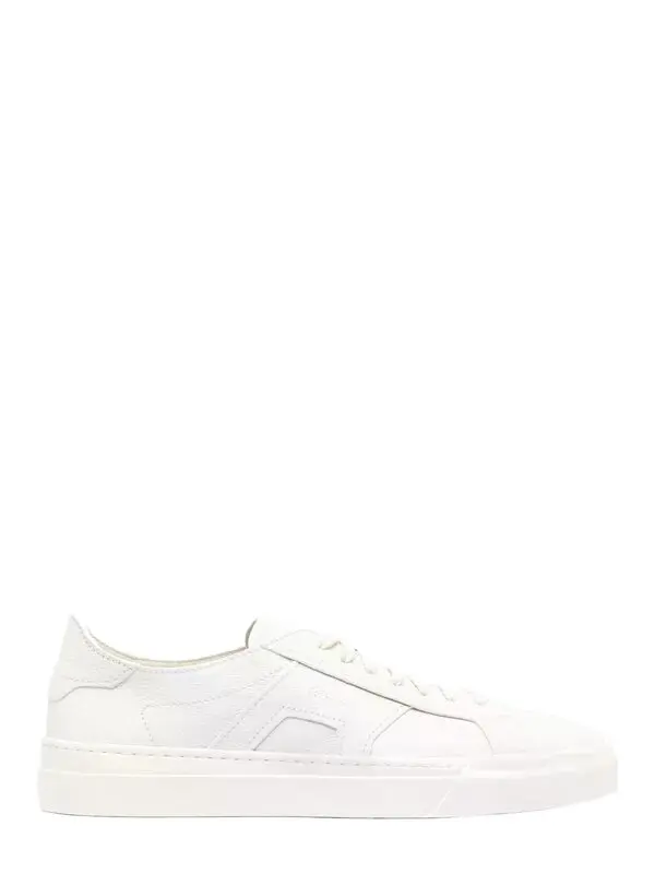 Santoni Logo-print Leather Sneakers - White