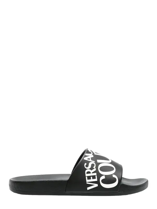 Versace Logo Slides - Black