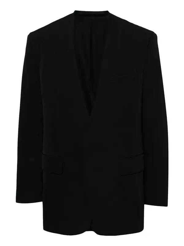SONGZIO Layered Wool Blazer - Black