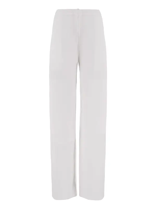 FERRAGAMO Patch-detail Linen-blend Trousers - White