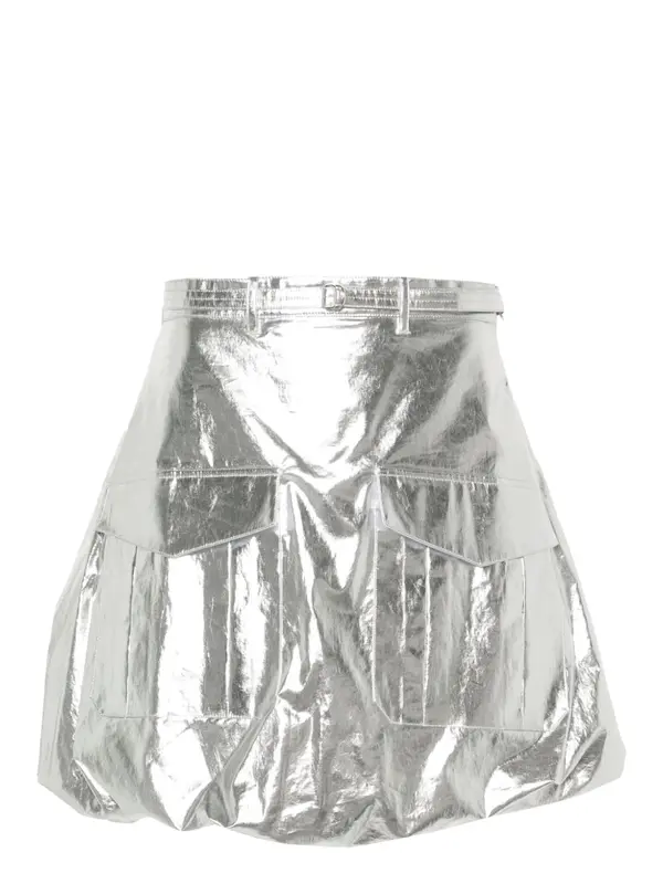 Rabanne A-line Metallic Mini Skirt - Silver
