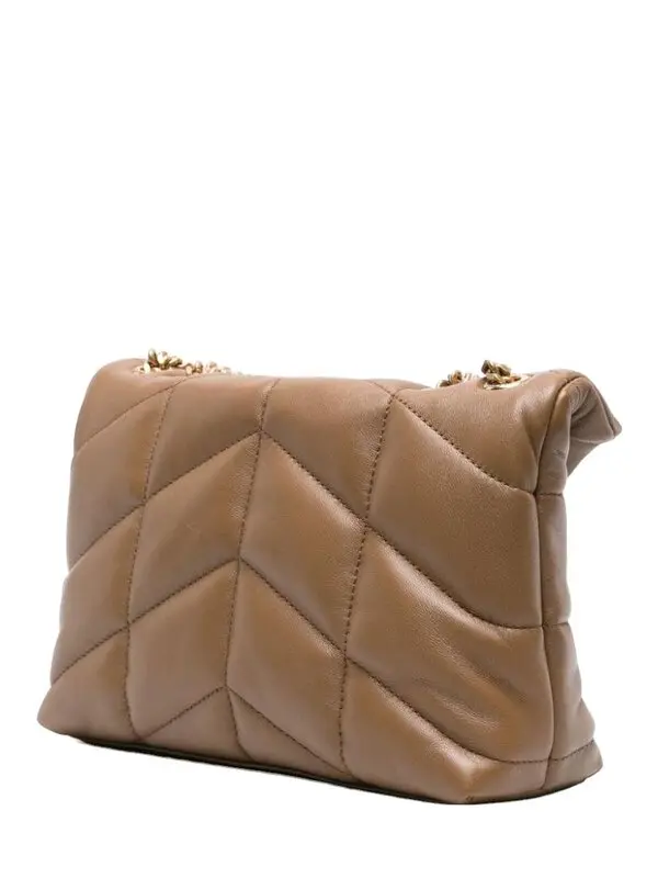 Saint Laurent Loulou Puffer Quilted Shoulder Bag - Brown