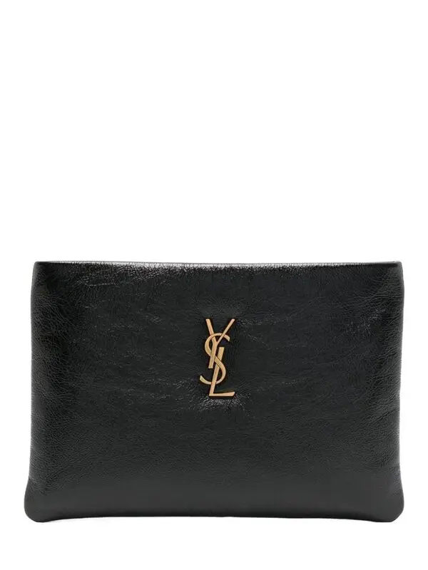 Saint Laurent Calypso Padded Clutch Bag - Black