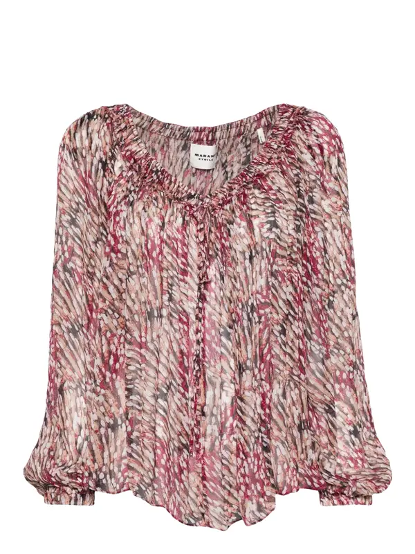 MARANT ETOILE Vutti Off-shoulder Blouse - Pink