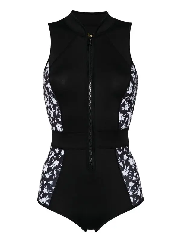 DUSKII Floral-print Swimsuit - Black