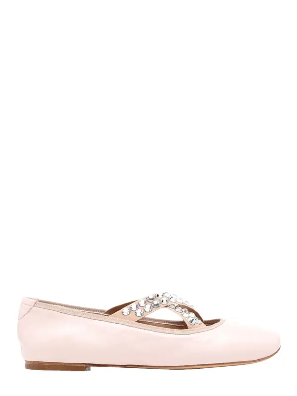 Casadei Crystal-embellished Ballerina - Pink