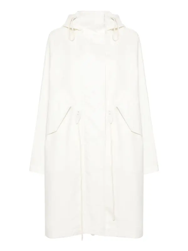 JIL SANDER Hooded Parka Coat - Neutrals