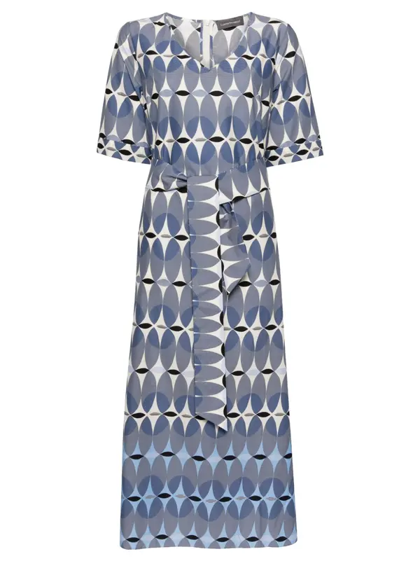 Lorena Antoniazzi Geometric-print Midi Dress - Blue