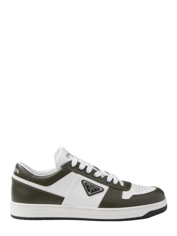 Prada Downtown Leather Sneakers - White