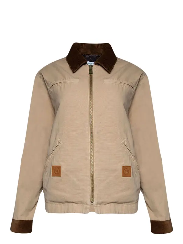 SPORTY & RICH Srhwc Canvas Zipped Jacket - Neutrals