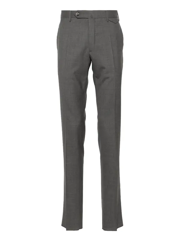 Incotex Pleated Virgin Wool Trousers - Grey