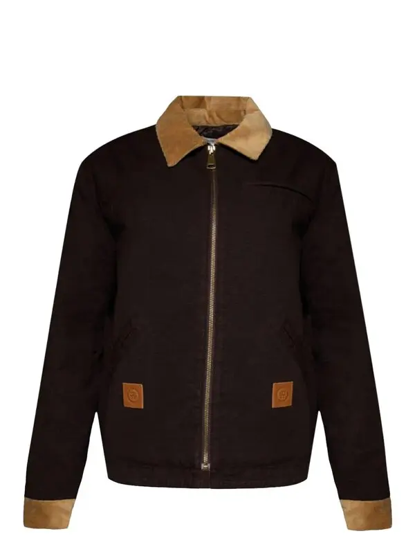 SPORTY & RICH Srhwc Canvas Zipped Jacket - Brown