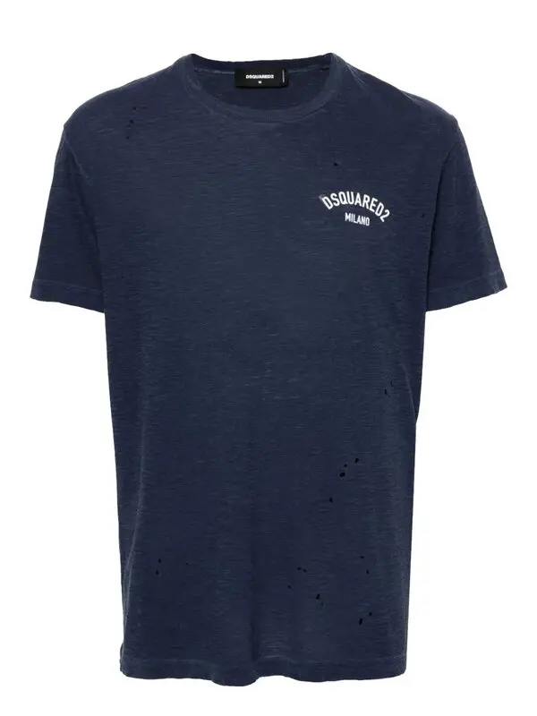 Dsquared2 Logo-print Cotton T-shirt - Blue