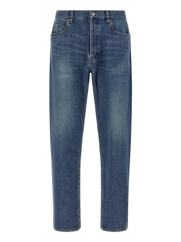 Saint Laurent Mick Straight Leg Jeans - Blue