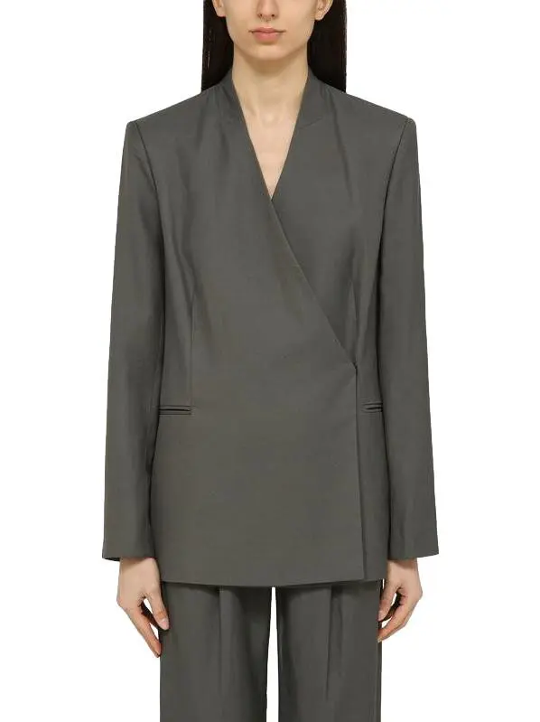 Loulou De Saison Sandyato Single-breasted Blazer - Grey