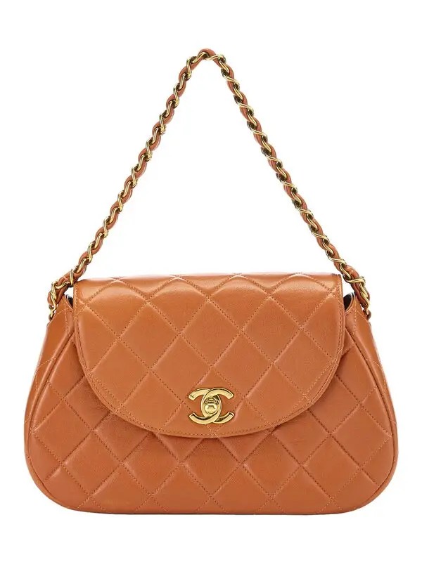Chanel Quilted Lambskin Handbag - Orange