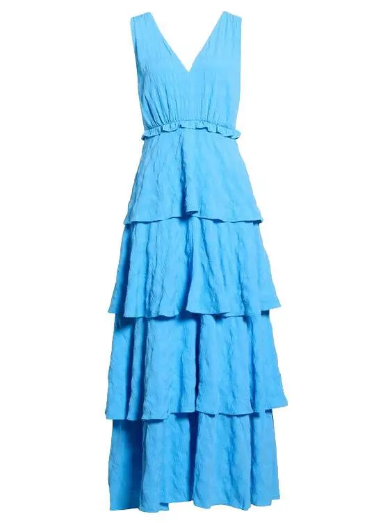 Chelsea28 Floral Tiered Maxi Dress - Blue Maya