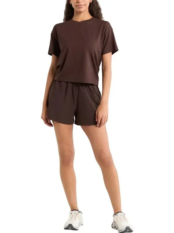 Zella Crewneck T-shirt - Brown Mole