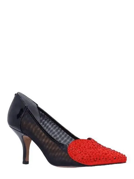 J. Reneé Coopid Pointed Toe Pump - Black/red