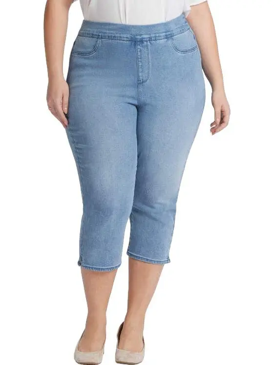 NYDJ Dakota Side Slit Capri Jeans - Corfu