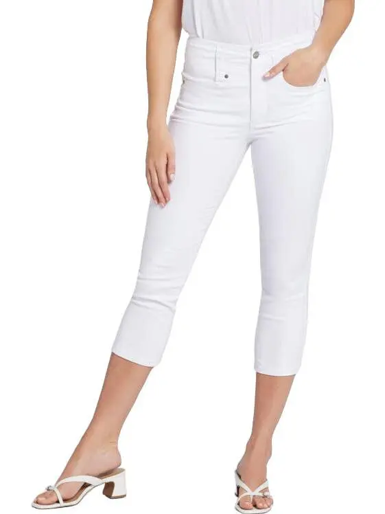 NYDJ Ami High Waist Skinny Capri Jeans - Optic White