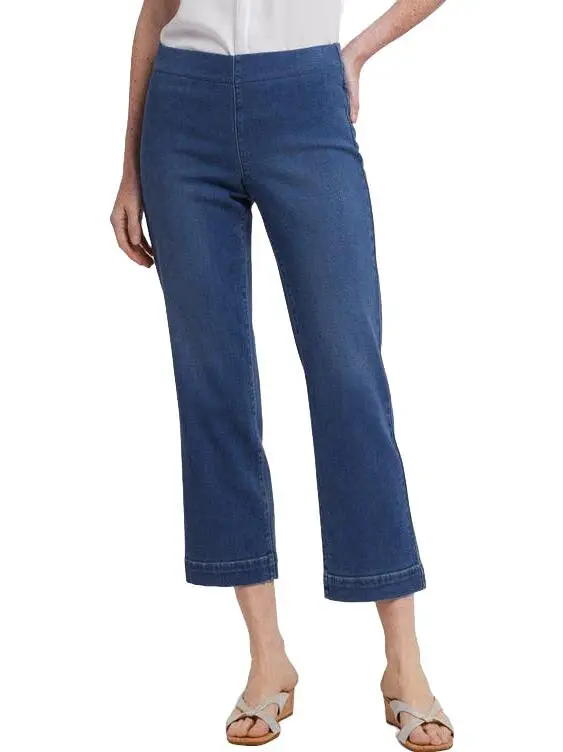 NYDJ Bailey Pull-on Ankle Relaxed Straight Leg Jeans - Valencia Surf