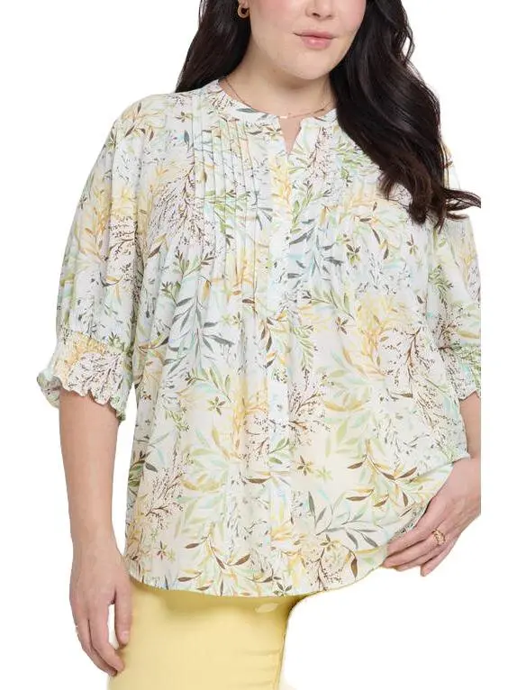 NYDJ Printed Peasant Top - Chateau Jardin