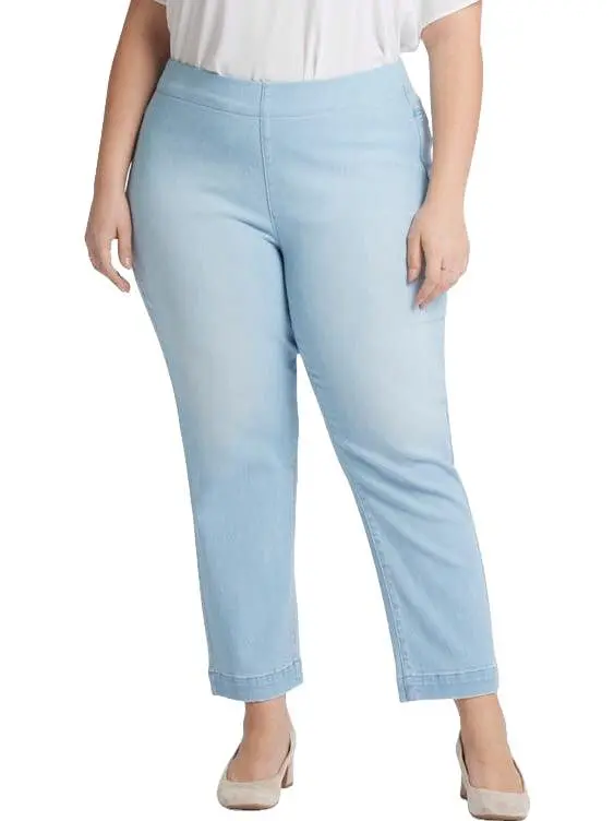 NYDJ Bailey Pull-on Ankle Relaxed Straight Leg Jeans - Santorini