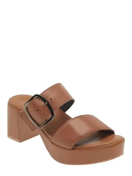 Naot Celeb Platform Slide Sandal - Caramel Leather