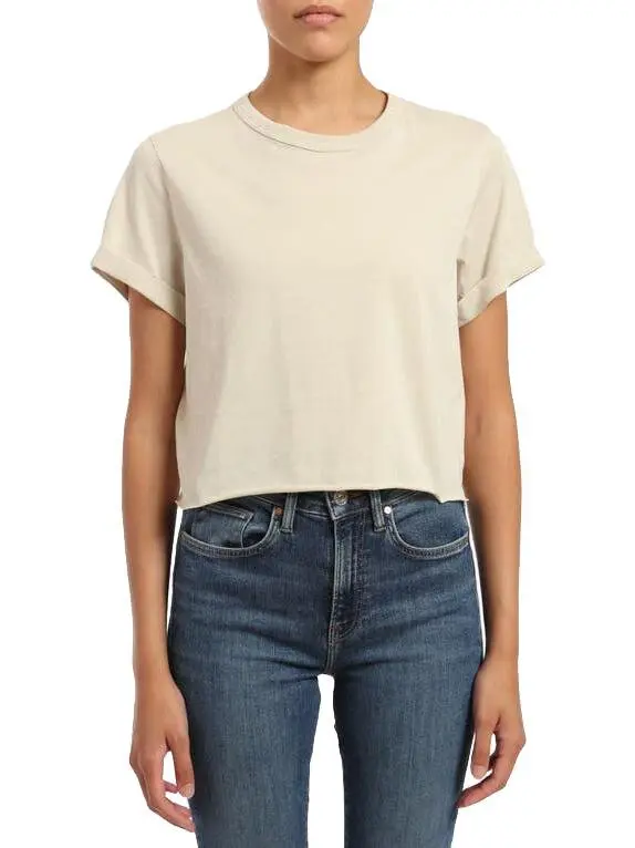 MAVI Raw Hem Crop T-shirt - Moonstruck