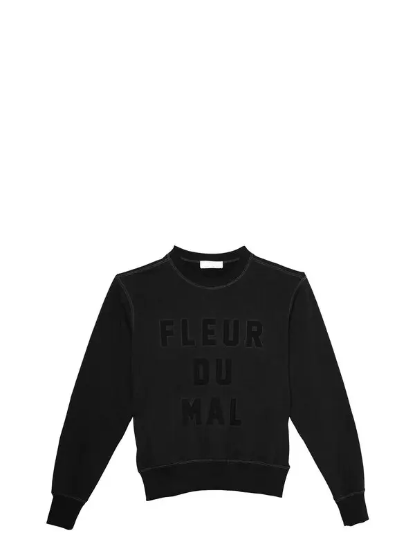 Fleur Du Mal Logo Sweatshirt - Black