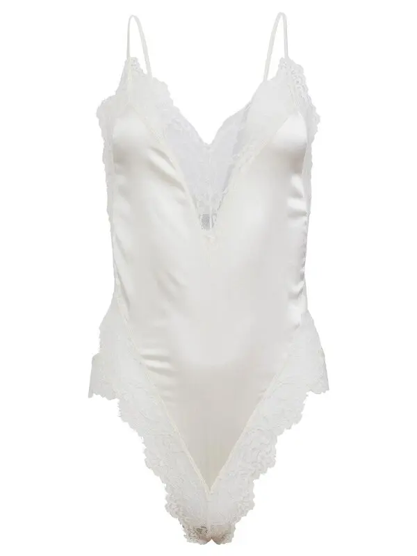 Fleur Du Mal Venus Lace Teddy - Ivory