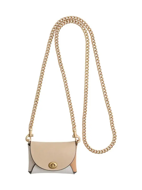 COACH Remade Small Colorblock Pouch Crossbody - Beige Multi