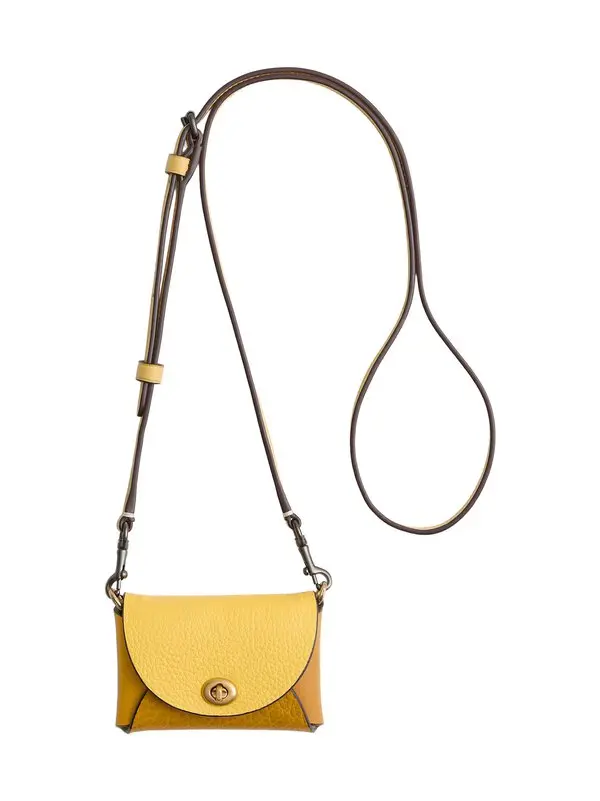 COACH Remade Small Colorblock Pouch Crossbody - Yellow Multi