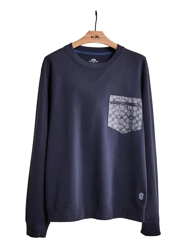 COACH Restored Signature Essential Sweatshirt - Navy/chambray