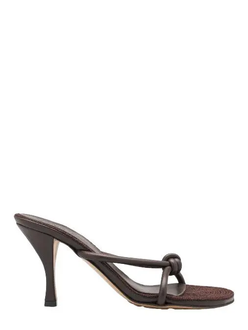 Bottega Veneta Blink Jute-trimmed Leather Sandals - Brown