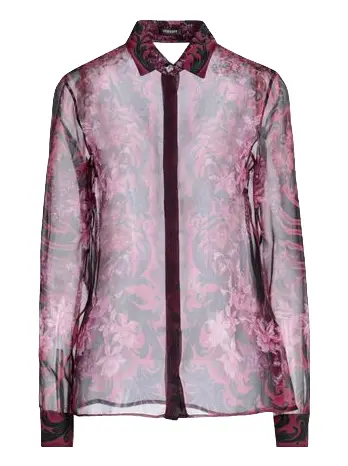 Versace Floral-print Silk Shirt - Pink