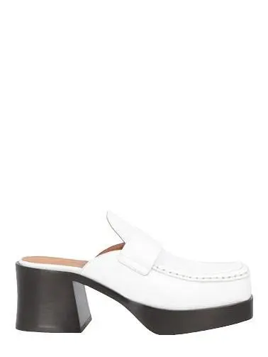 Marni Leather Mules - White