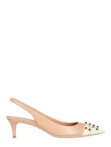 Valentino Garavani Rockstud Alcove Slingback Pumps - Beige