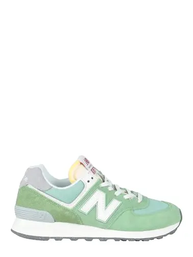 NEW BALANCE Sneakers In Light Textile Fibers And Leather - Green