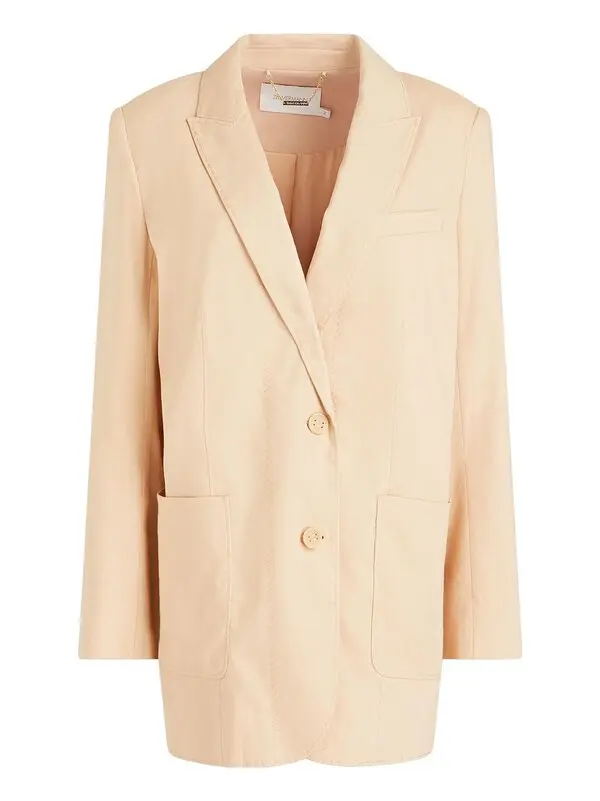 Zimmermann Linen-blend Blazer - Sand