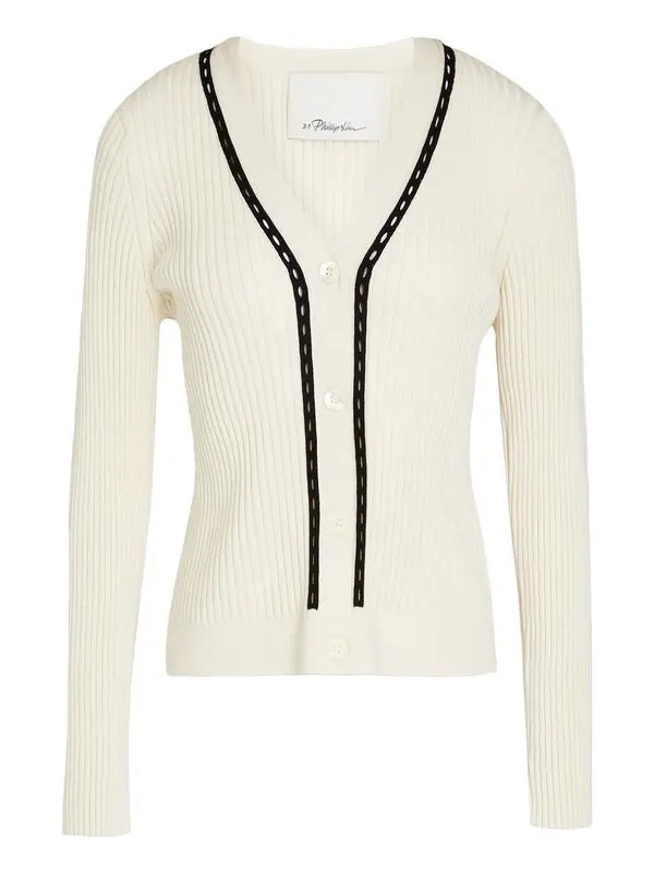 3.1 Phillip Lim Ribbed-knit Cardigan - Ivory