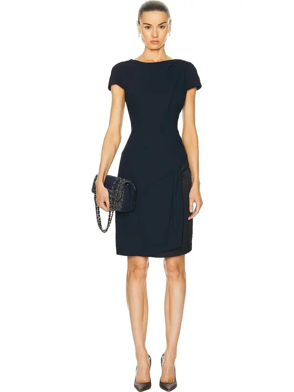 Chanel Crepe And Satin Dress - Black