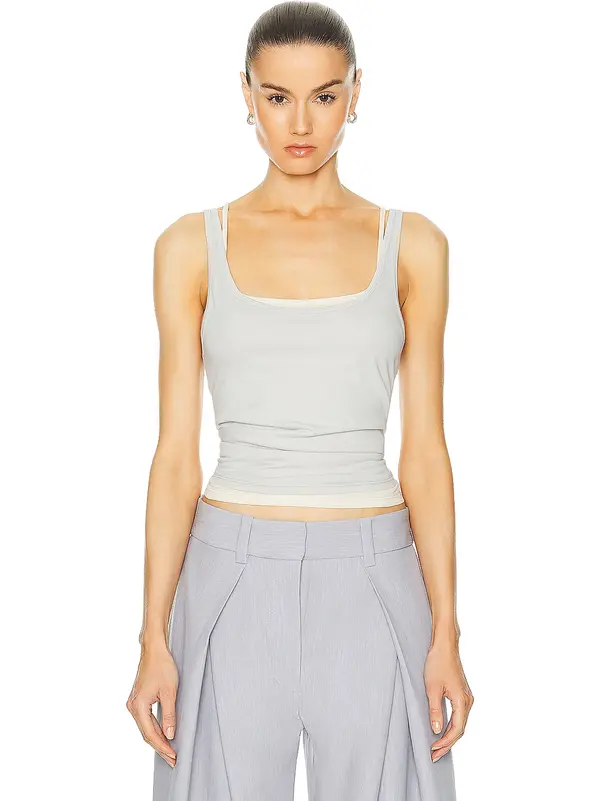 GRLFRND Layering Jersey Tank Set - Grey & Birch Beige