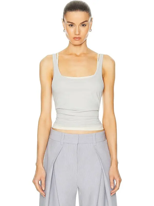 GRLFRND Layering Jersey Tank Set - Grey & Birch Beige