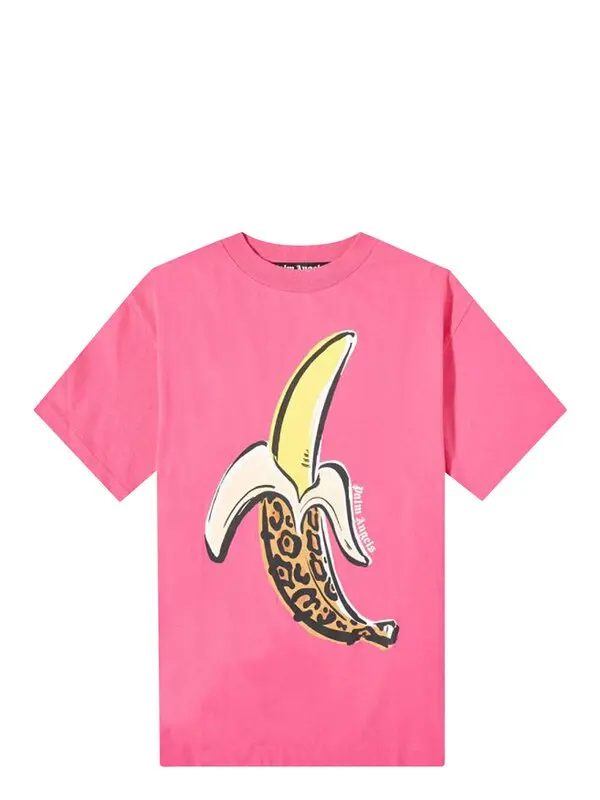 Palm Angels Banana Classic Tee 'fuchsia/yellow - Pink