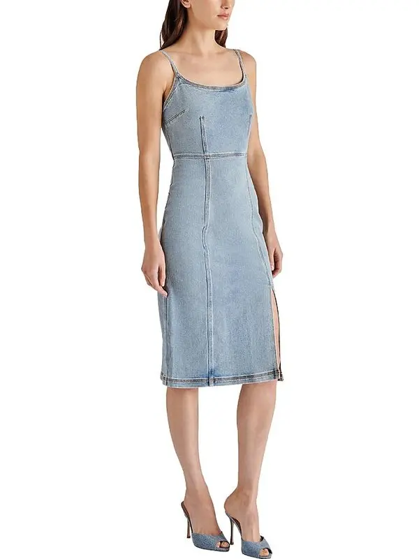 Steve Madden Giselle Denim Midi Dress - Blue Denim