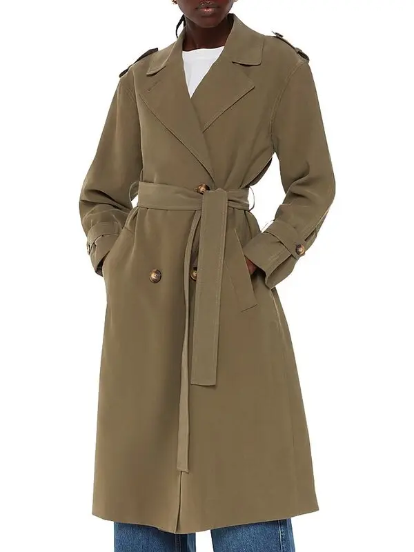 Whistles Riley Trench Coat - Khaki
