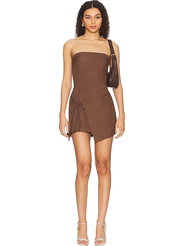 LOVERS AND FRIENDS Jesenia Mini Dress - Chocolate Brown