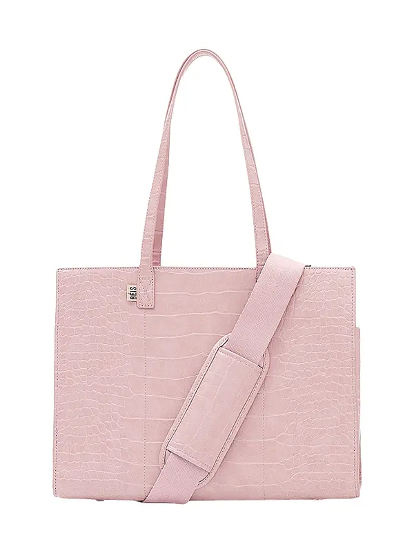 BEIS Croc Work Tote - Atlas Pink Croc